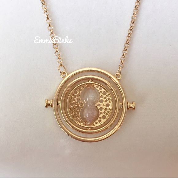 Jewelry | New Gold Hermione Time Travel Hourglass Rotating Time Turner ...